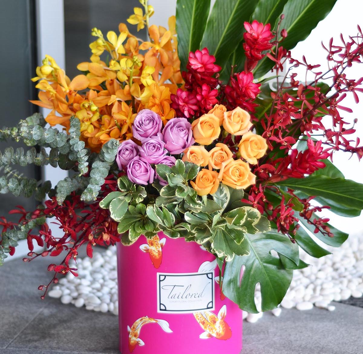 Wealthy Overload Flower Box – Tailored Floral